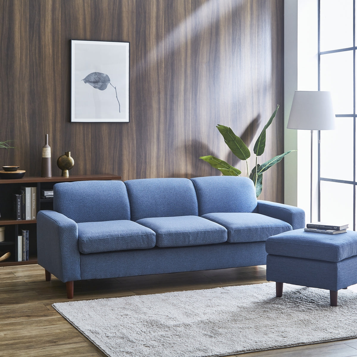 KaguBuy ラーク ソファ ソファー 3人掛け 3P 3人用 シンプル リビング ファブリック 布張り ローソファ 三人掛け 新生活【大