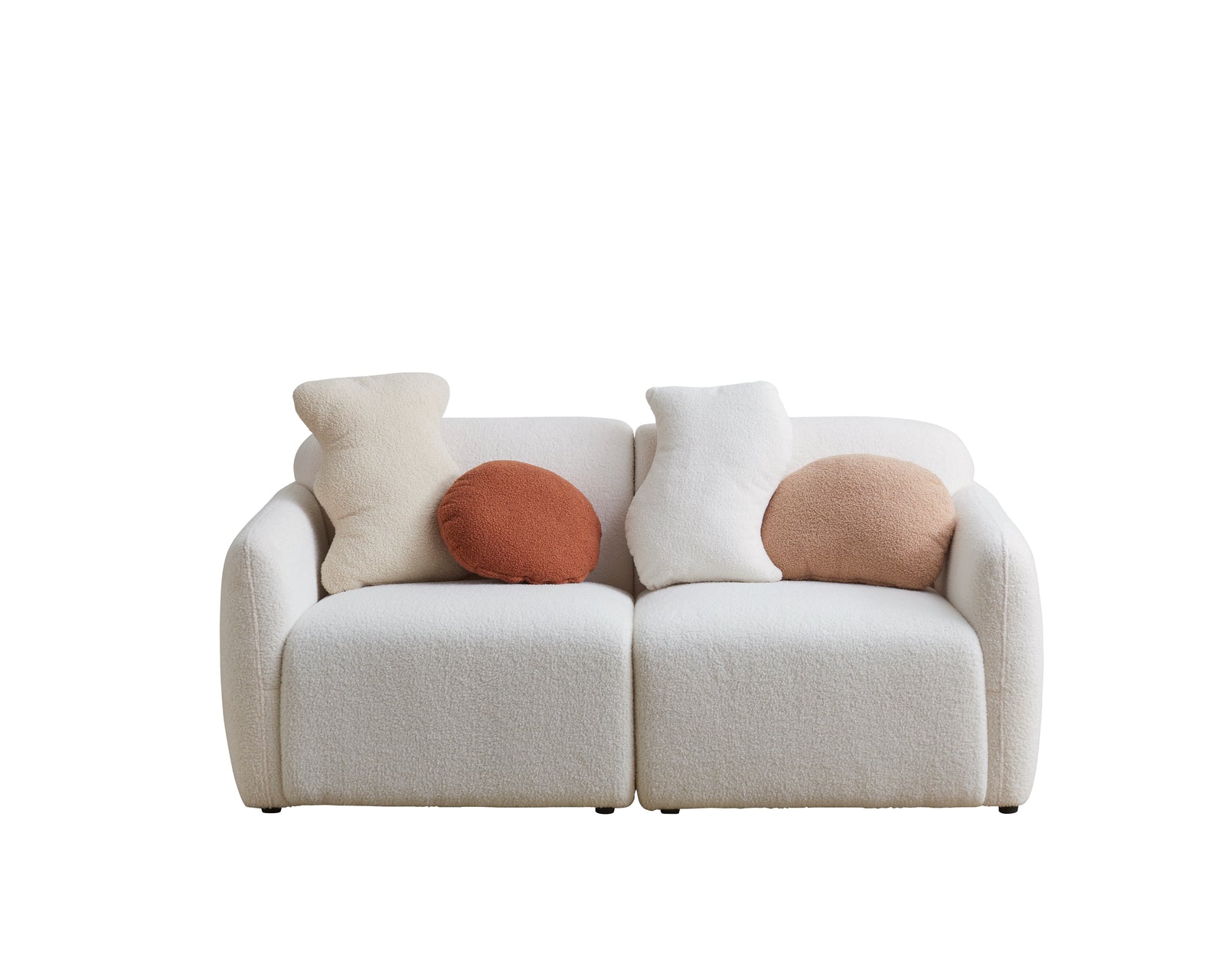 KaguBuy モリマー ソファ 2人掛け ブークレ 韓国 クッション おしゃれ ソファー 二人掛け 2人掛けソファ【大型商品】